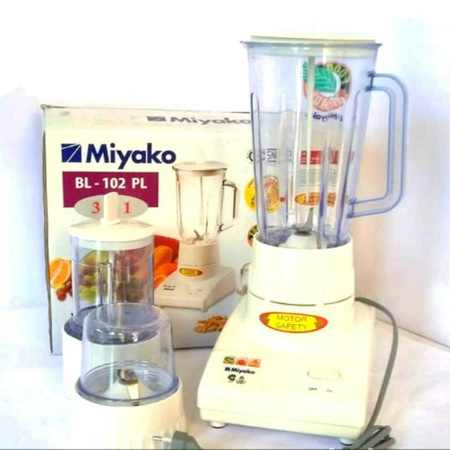 Jual Blender Miyako BL 102 PL Blender Plastik 3 in 1 Original | Shopee ...
