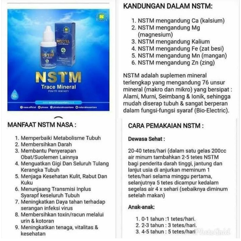 Jual NSTM (NASA TRACE MINERAL) | Shopee Indonesia