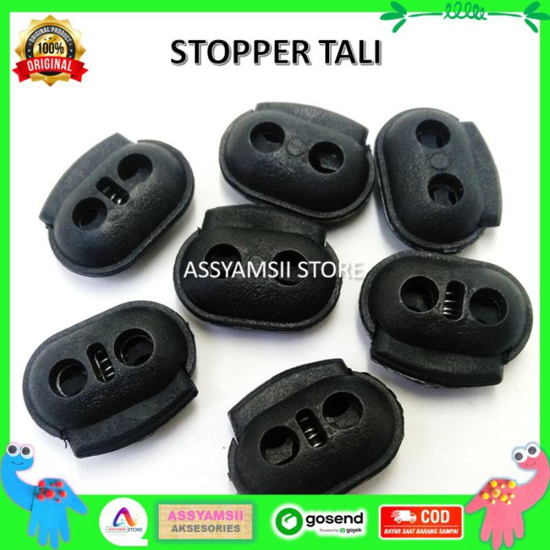 Jual Stoper Stopper Tali Compo Dua lubang oval Jaket Tas Celana Masker ...