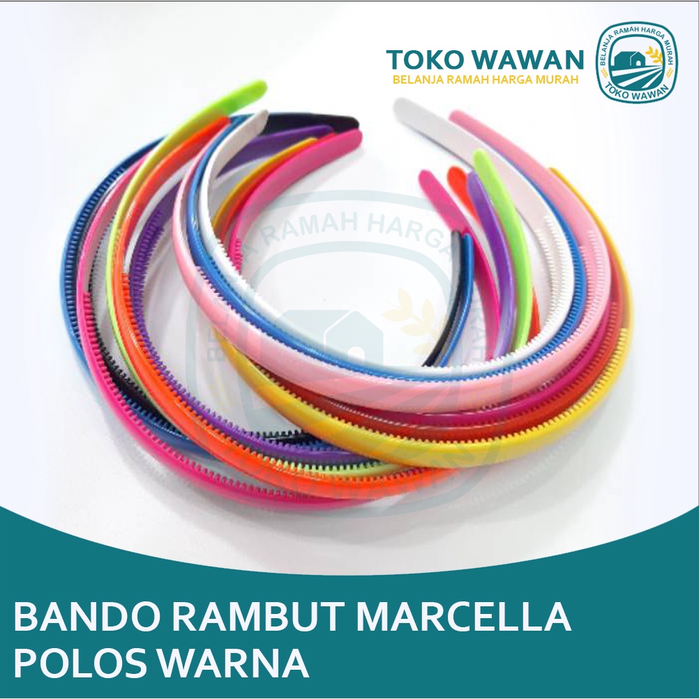 Jual Bando Polos Warna Warni Plastik Tebal Elastik Bandana Cantik Model ...