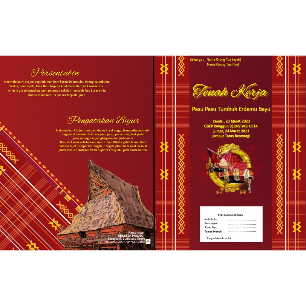 Jual UNDANGAN FULL COLOR KARO | Shopee Indonesia