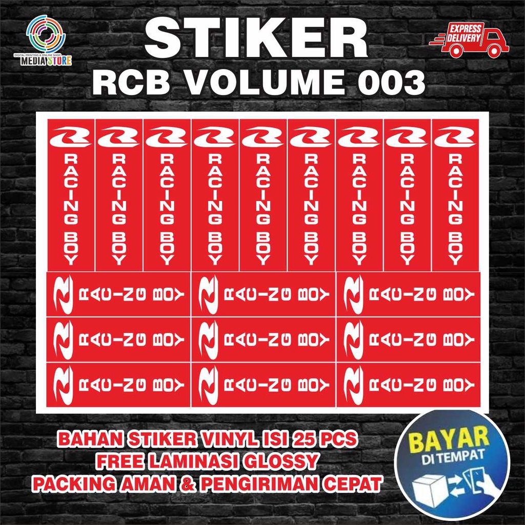 Jual STICKER PACK SPONSOR RACING (RCB) VOLUME 003 STIKER PACK VINYL ...