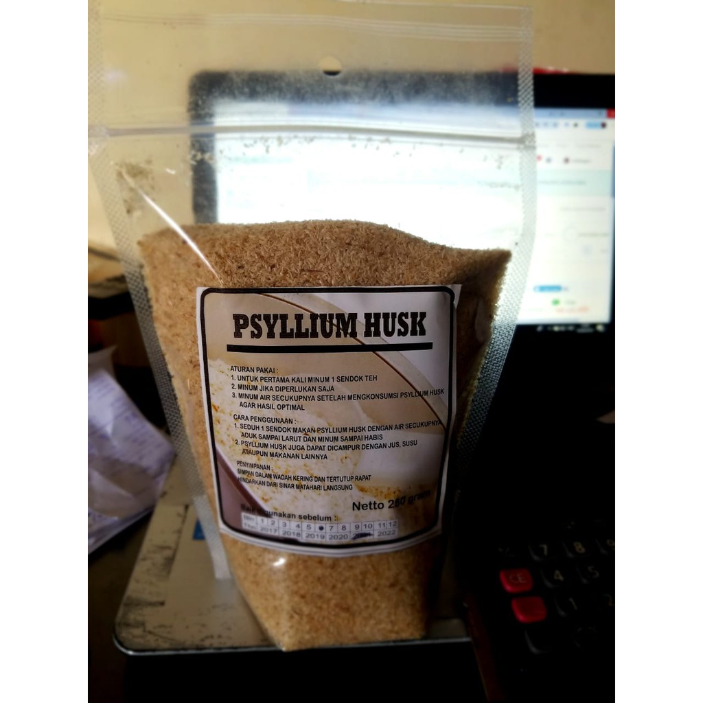 Jual 250 gr Psylium Psyllium Husk Powder Halus dan Kasar Diet Serat ...