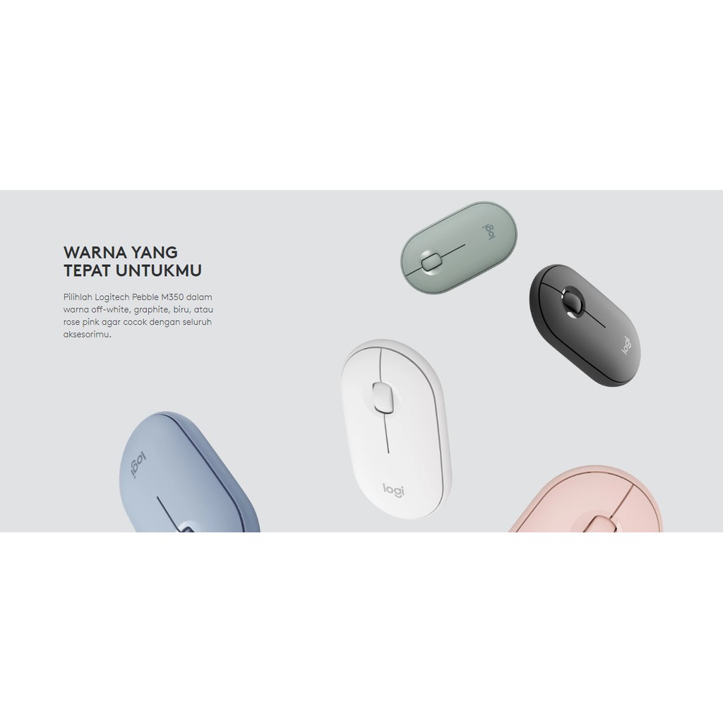 Jual Logitech M350 Pebble Wireless Bluetooth Mouse (ORIGINAL - GARANSI RESMI LOGITECH 1 TAHUN ...