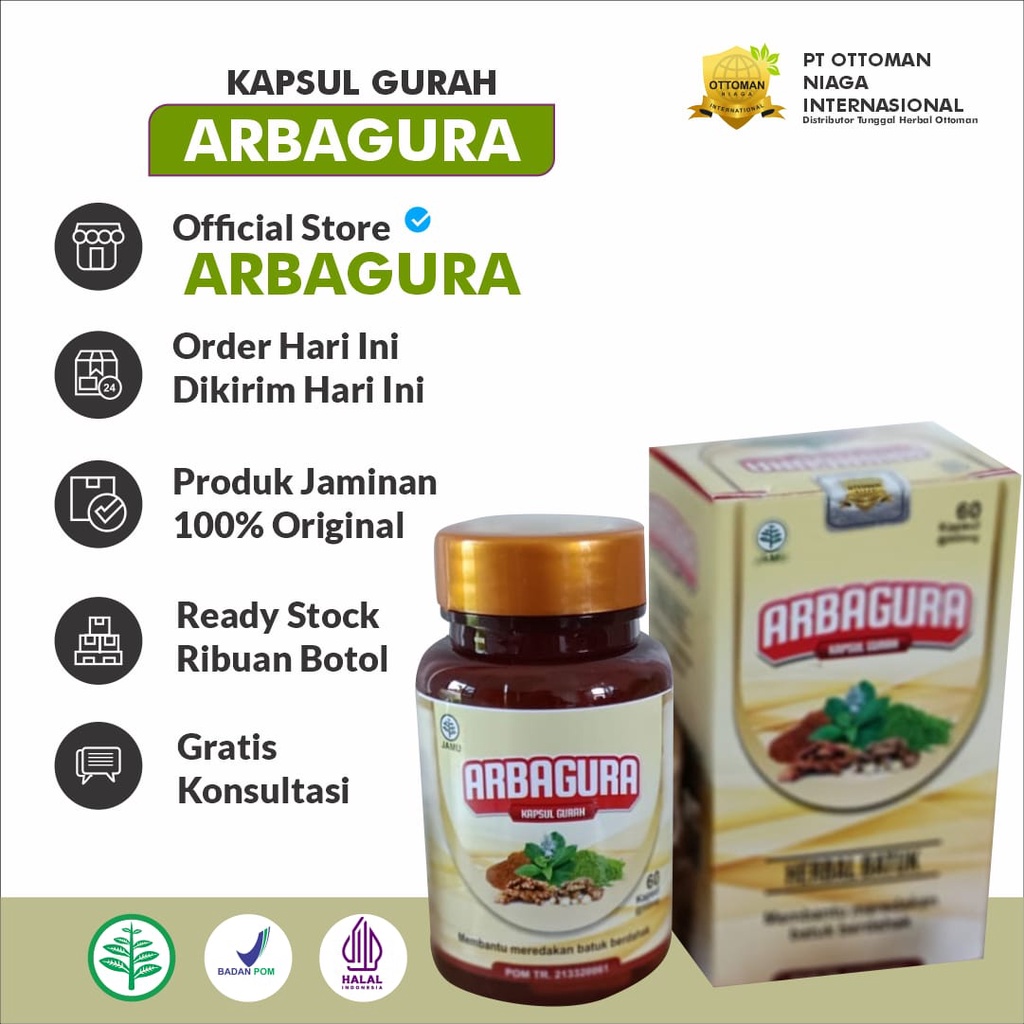 Jual Kapsul Gurah Arbagura Ottoman Isi 60 Kapsul Obat Batuk Obat Batuk ...