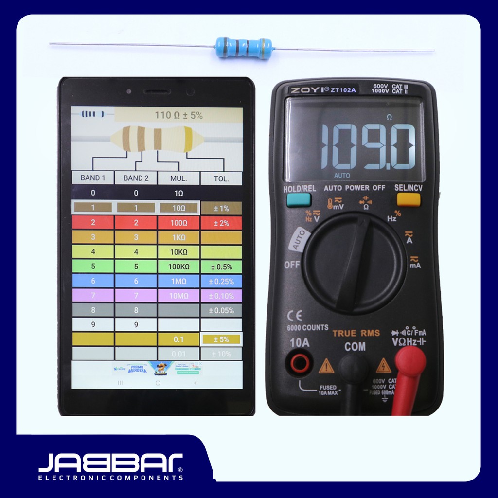 Jual RESISTOR 110 OHM 1/2W 5% DIP - BIRU - 10PCS | Shopee Indonesia