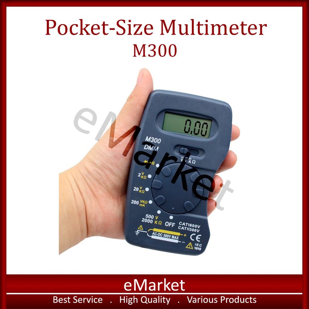 Jual Pocket Size Digital Multimeter - M300 Ukuran Saku Mini Tipis ...