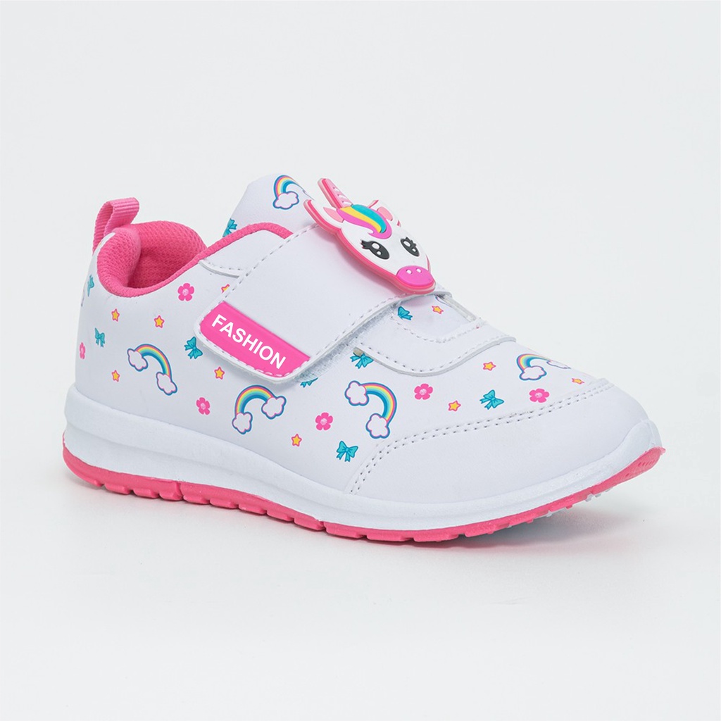 Jual Sepatu Sneakers Elina Velcro Anak - Putih/Merah Jambu | Shopee ...