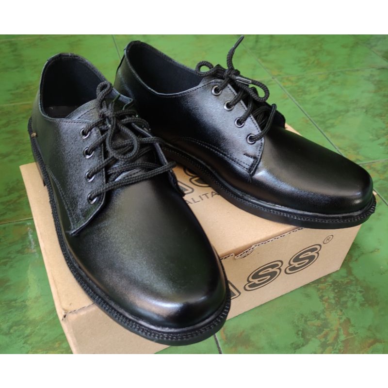 Jual SEPATU PDH PENDEK PANTOFEL DOP SECURITY SEPATU PDH TNI AD AU AL ...