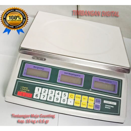 Jual Timbangan Digital Meja CountingScale Timbangan Duduk kap 15kg x 0,5gr | Shopee Indonesia