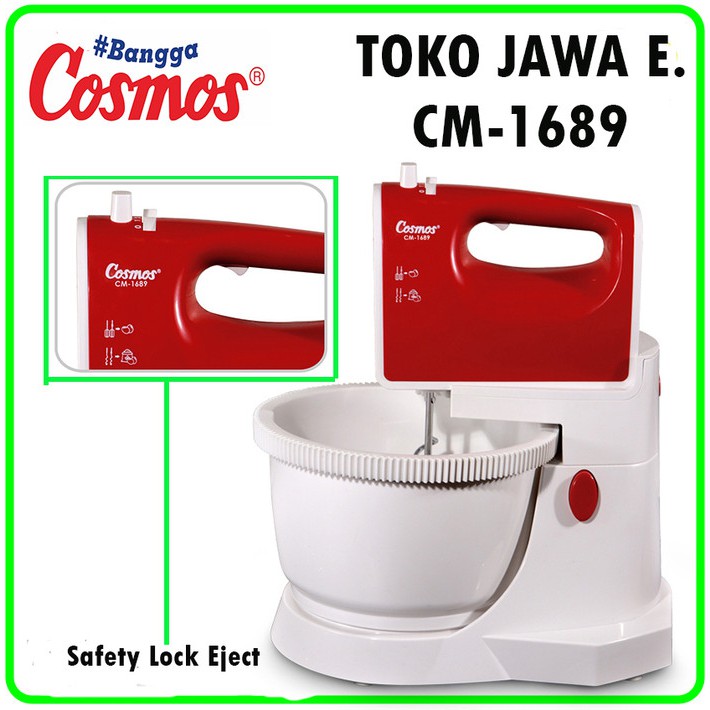 Jual MIXER DAPUR COSMOS CM-1689 MIXER COM/MIXER BOWL With Turbo Safety ...