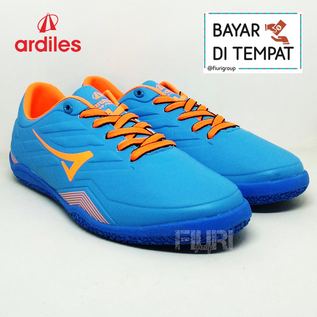 Jual FIURI - Ardiles Original - VIRTUOSO 38-43 Sky Blue Oranye - Sepatu Futsal Pria - Sepatu ...