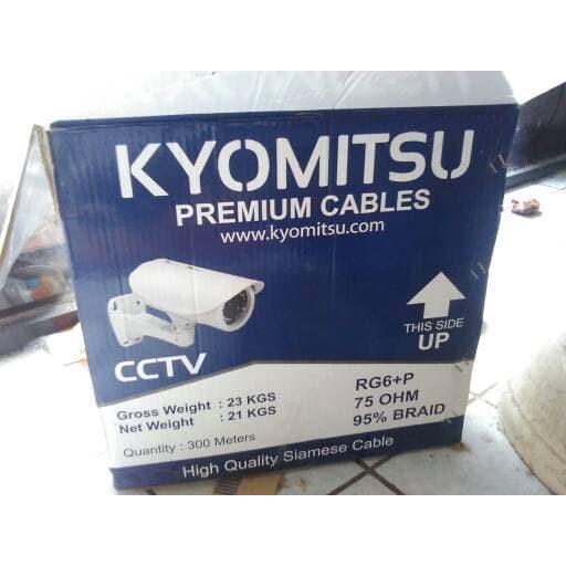 Jual Kabel CCTV Coaxial Kyomitsu RG6+ Power 300M | Shopee Indonesia