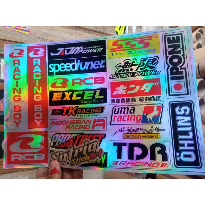 Jual STIKER RACING STICKER SPONSOR STIKER PACK RCB HONDA GANK PROSTREET ...