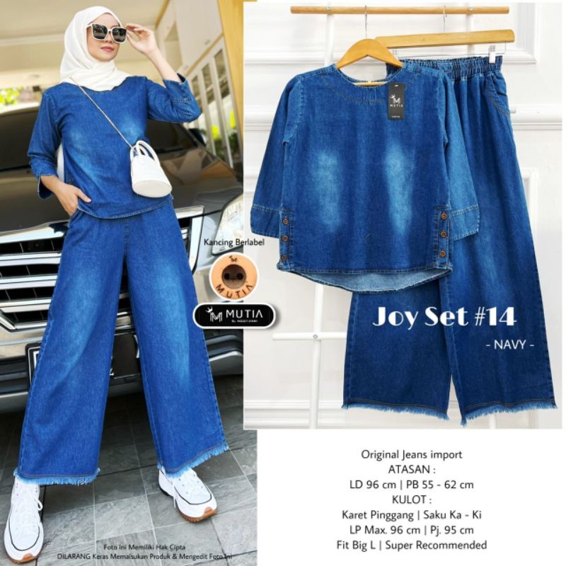 Jual JOY SET#14 JOY SET #25 SETELAN WANITA BAHAN JEANS ORIGINAL MUTIA SOLO | Shopee Indonesia