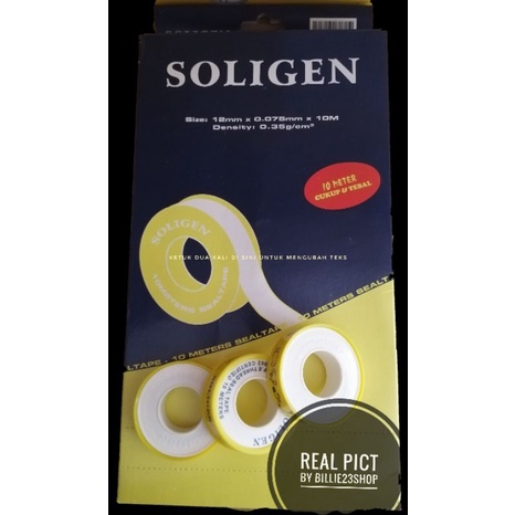 Jual Sealtape SOLIGEN/isolatip 10 meter/SOLIGEN | Shopee Indonesia