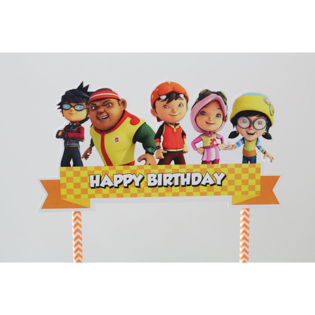Jual cake topper boboboy / tusukan kue boboboy / hiasan kue boboboy ...