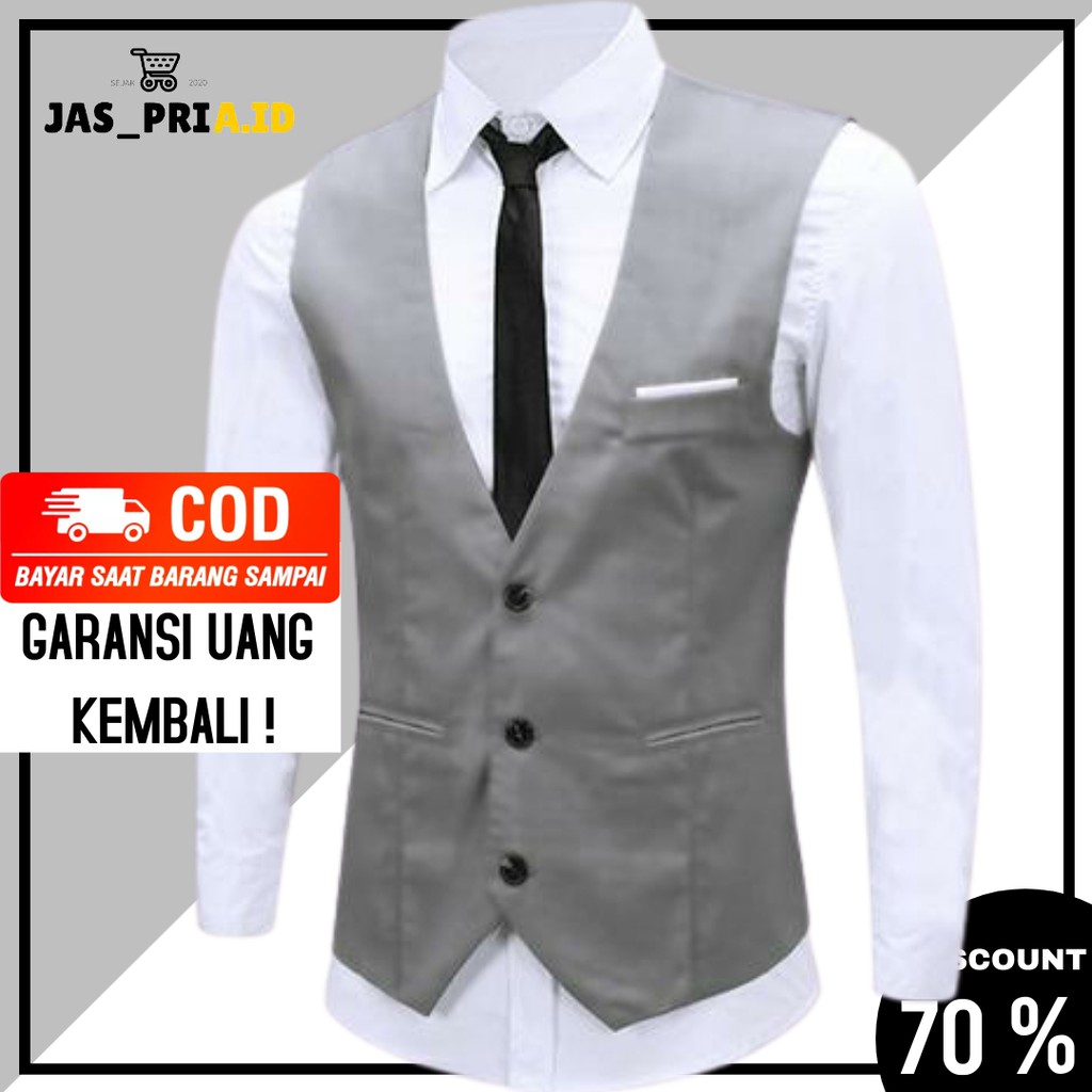 Jual VEST JAS PRIA ROMPI PRIA | Shopee Indonesia