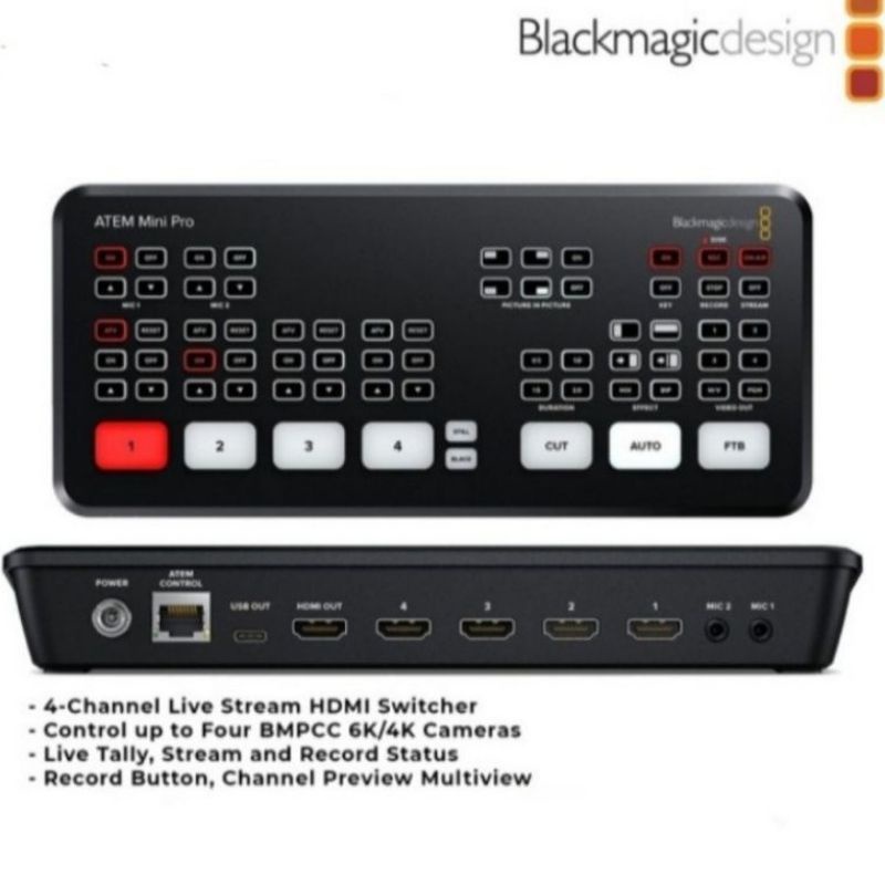 Jual ATEM Mini Pro HDMI Live Stream Switcher | Shopee Indonesia
