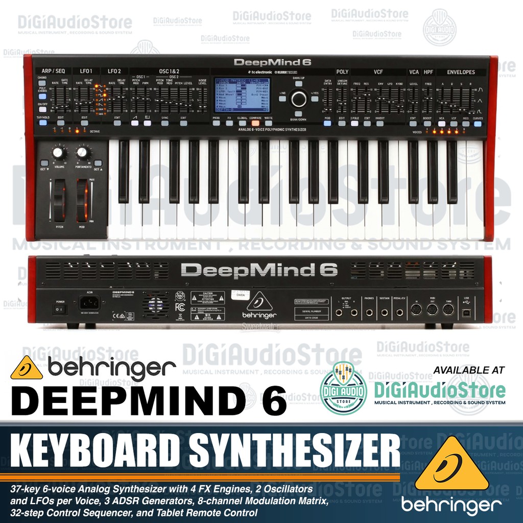 Jual Behringer DeepMind 6 - 37 key 6 voice Analog Synthesizer Keyboard ...