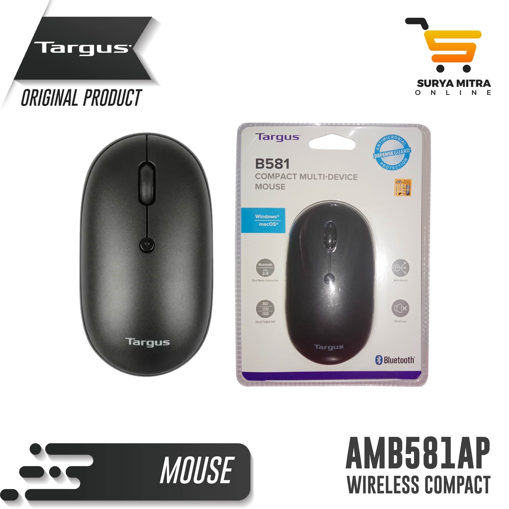 Jual Targus AMB581AP B581 Mouse Wireless Compact and Multi-device ...