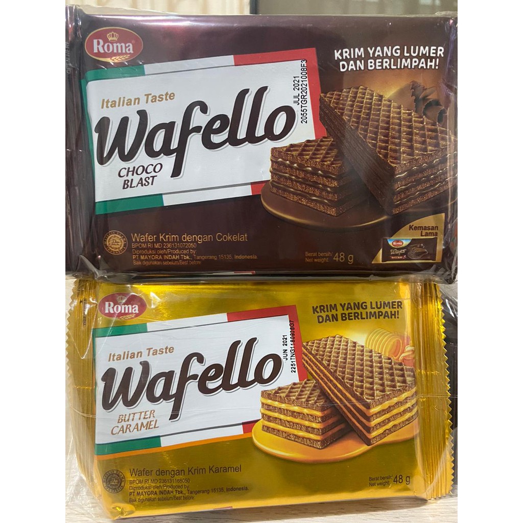 Jual Wafello 2000 Sachet ( Renceng ) Wafer Roma - Butter Caramel Choco ...