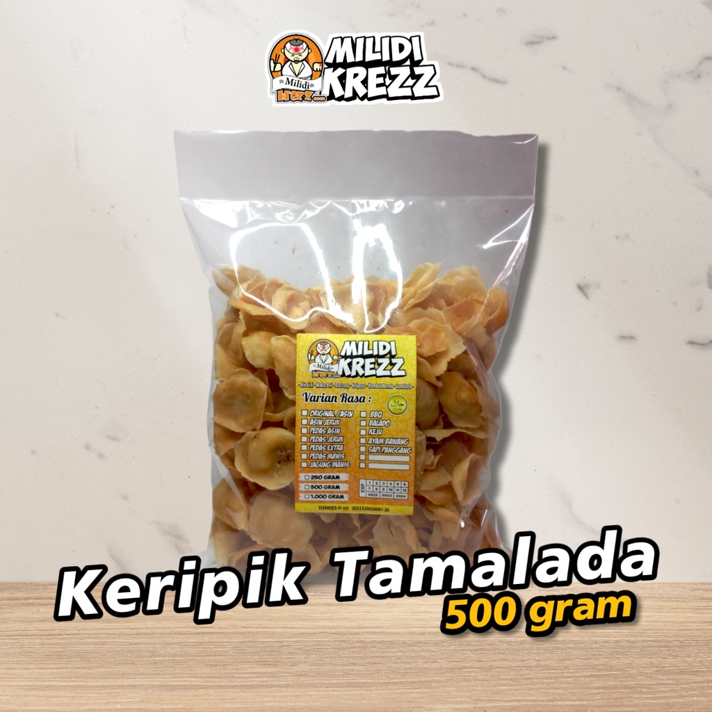 Jual Tamalada 500 gram kripik tamalada pedas keripik gandum | Shopee ...