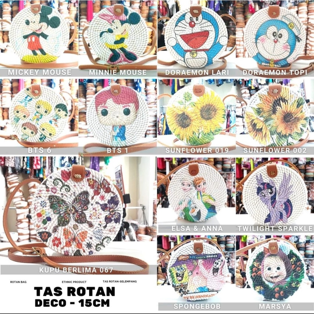 Jual Tas Rotan Bulat Deco Diamater 15 Cm-Tas Rotan Original | Shopee ...