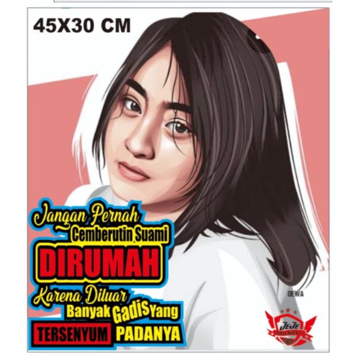 Jual STICKER PRINTING GAMBAR DENGAN KATA-KATA UNTUK KACA ATAU PINTU ...