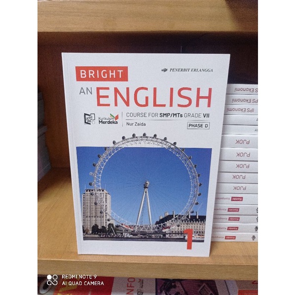 Jual OBRAL Buku SMP Bright An English Course Kelas 7 Kurikulum Merdeka Erlangga | Shopee Indonesia