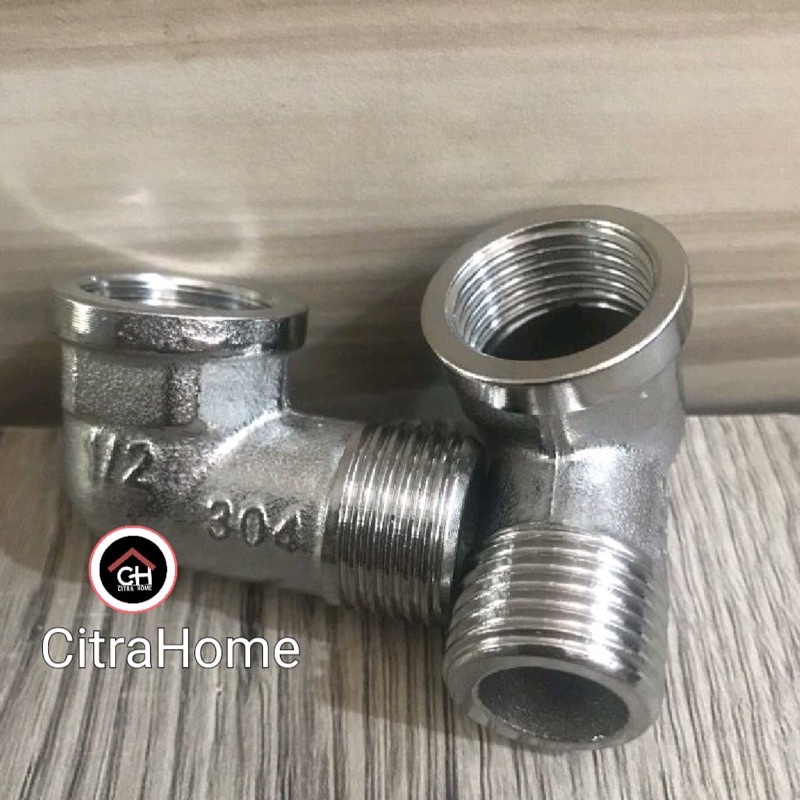 Jual Knee Drat Luar Dalam 1/2” Stainless SUS-304 | Shopee Indonesia