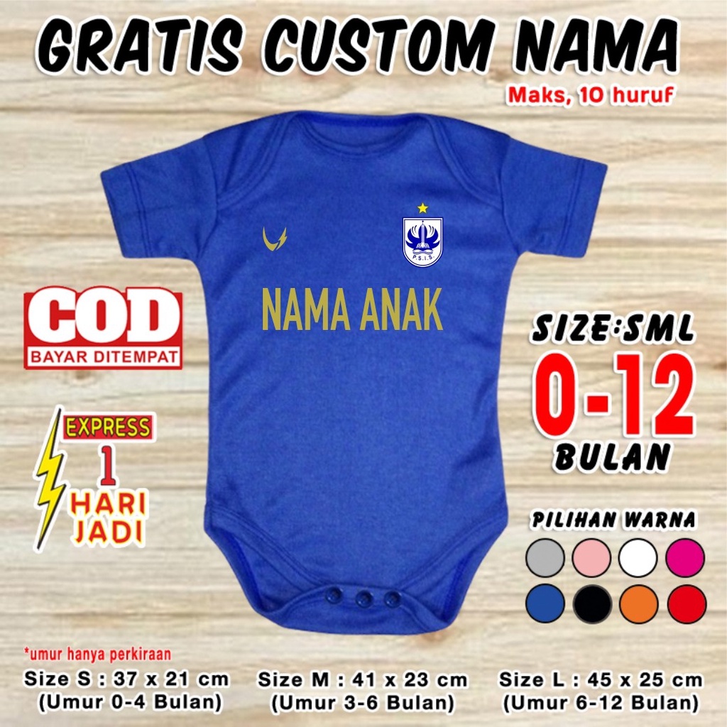 Jual Baju Bola Bayi PSIS SEMARANG GRATIS CUSTOM NAMA Pakaian Baby ...