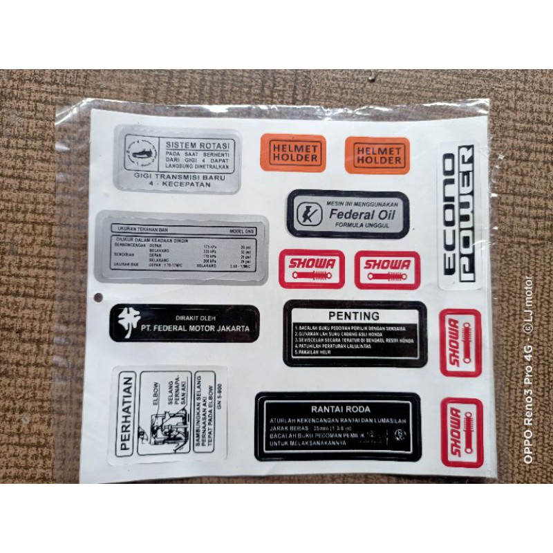 Jual stiker detail detailing sticker peringatan penting astrea grand ...