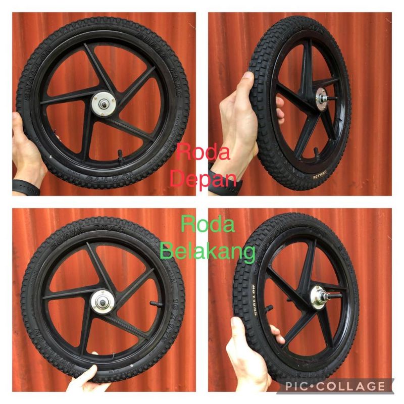 Jual VELG 16 SEPEDA LENGKAP ALAT, BAN HIDUP, BAN DALAM, VELG | Shopee ...