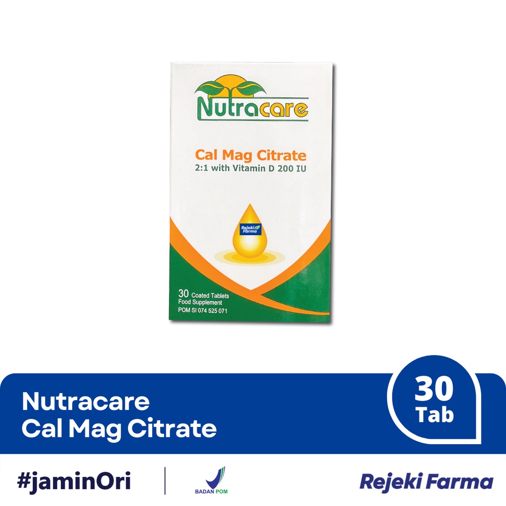 Jual Nutracare Cal Mag Citrate 30 tab - Nutra Care Calcium Magnesium ...