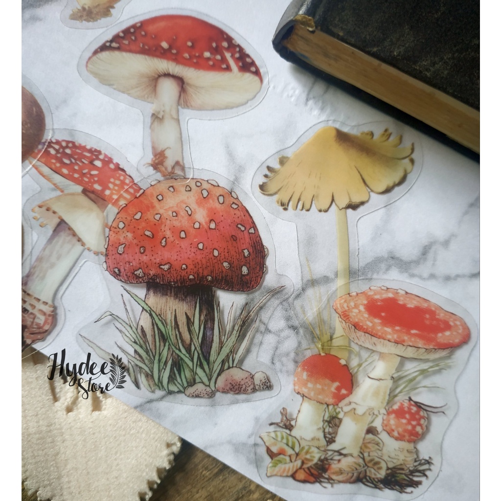 Jual 5-10pcs Deco Stiker MUSHROOM JAMUR for journaling scrapbooking ...