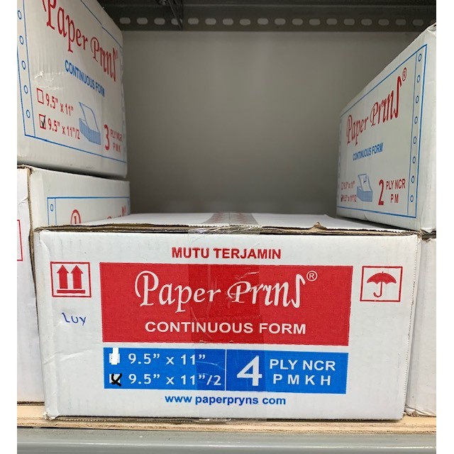 Jual Kertas Continuous Form 4PLY Paper Prins ( 9.5" x 11") & ( 9.5" x ...
