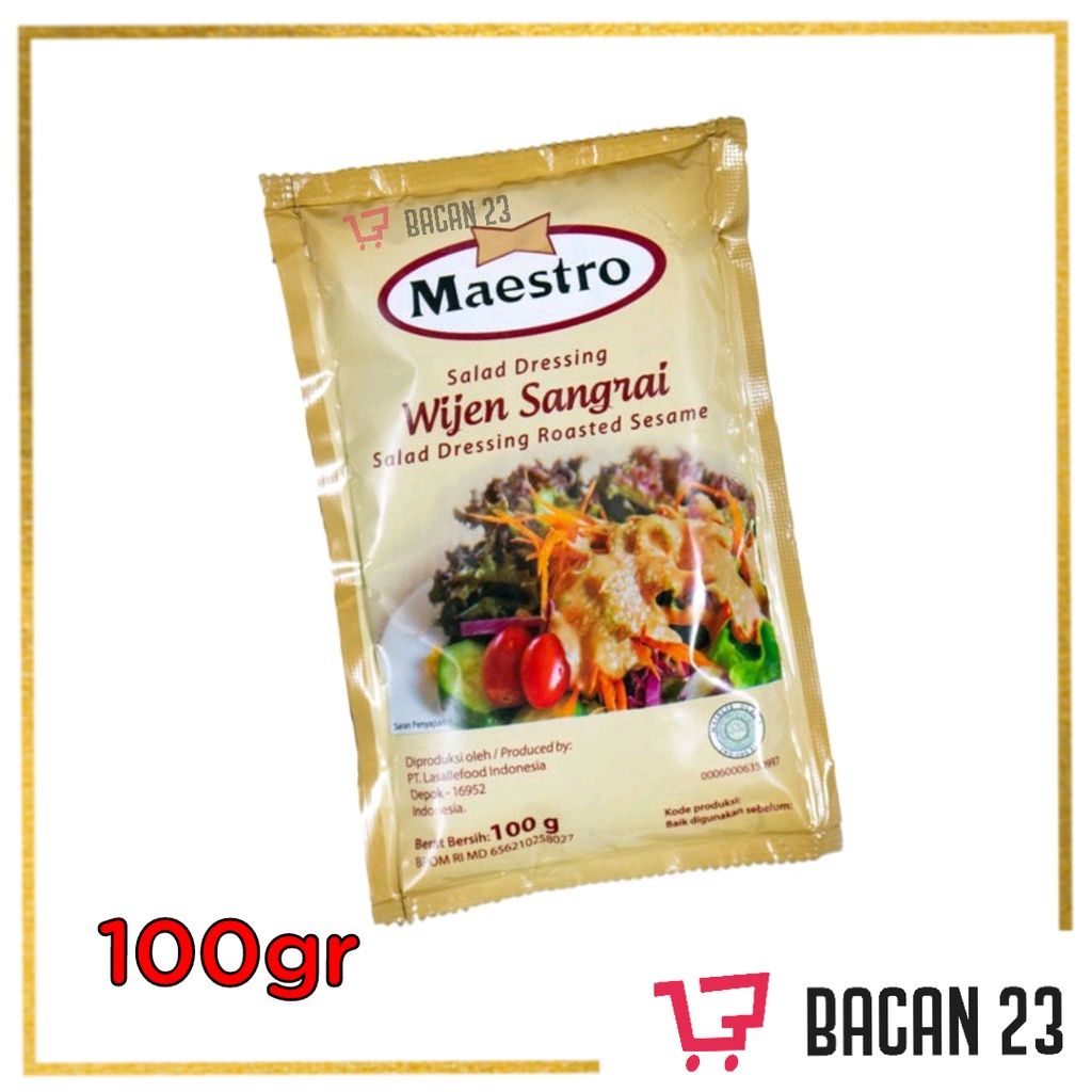 Jual Maestro Wijen Sangrai ( 100 gr ) / Salad Dressing / Roasted Sesame ...