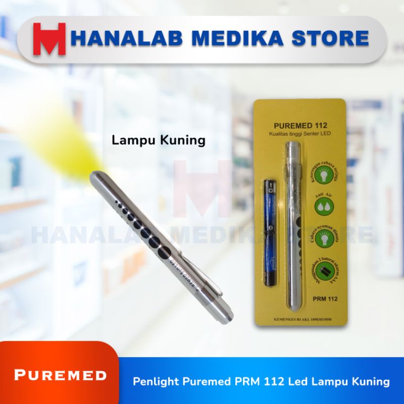 Jual Penlight Puremed PRM 112 Led Lampu Kuning | Shopee Indonesia