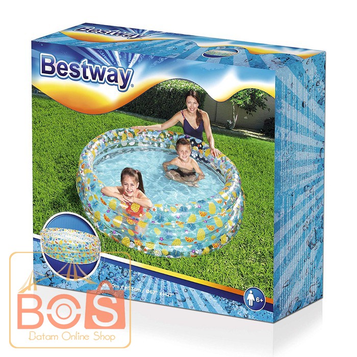 Jual KOLAM RENANG ANAK BESTWAY TRANSPARENT SEA LIFE POOL 51048 / KOLAM ...
