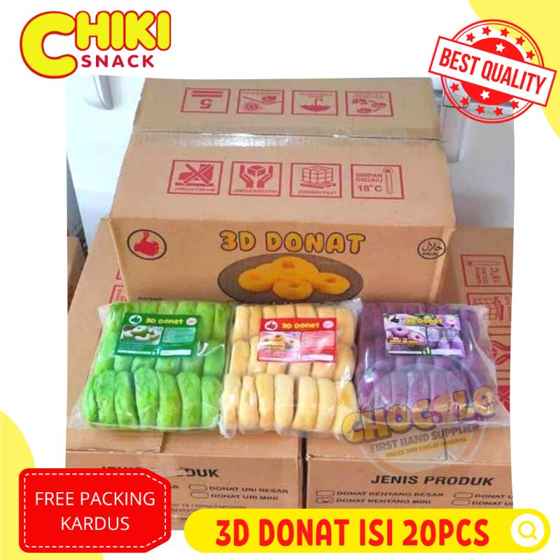 Jual PROMO 9.9 DONAT 3D ISI 20 II PUSAT GROSIR SNACK DAN COKLAT KILOAN ...