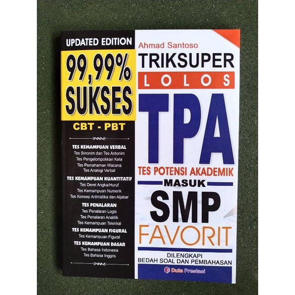 Jual Trik Super Lolos TPA Masuk SMP Favorit - Dilengkapi dengan Bedah soal dan Pembahasan(Beda ...