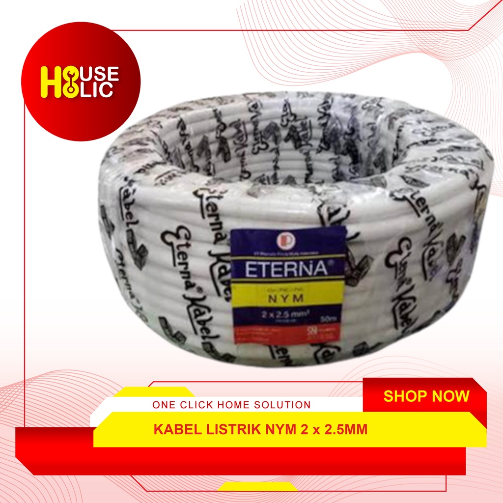 Jual Kabel Listrik Eterna NYM 2x2.5 Rol NYM Kabel Listrik Kawat Engkel Roll | Shopee Indonesia