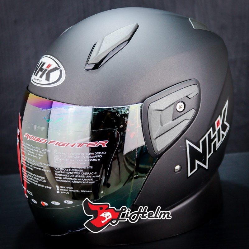 Jual NHK HELM R7 SOLID | GUN METAL DOFF | HALF FACE SINGLE VISOR ...