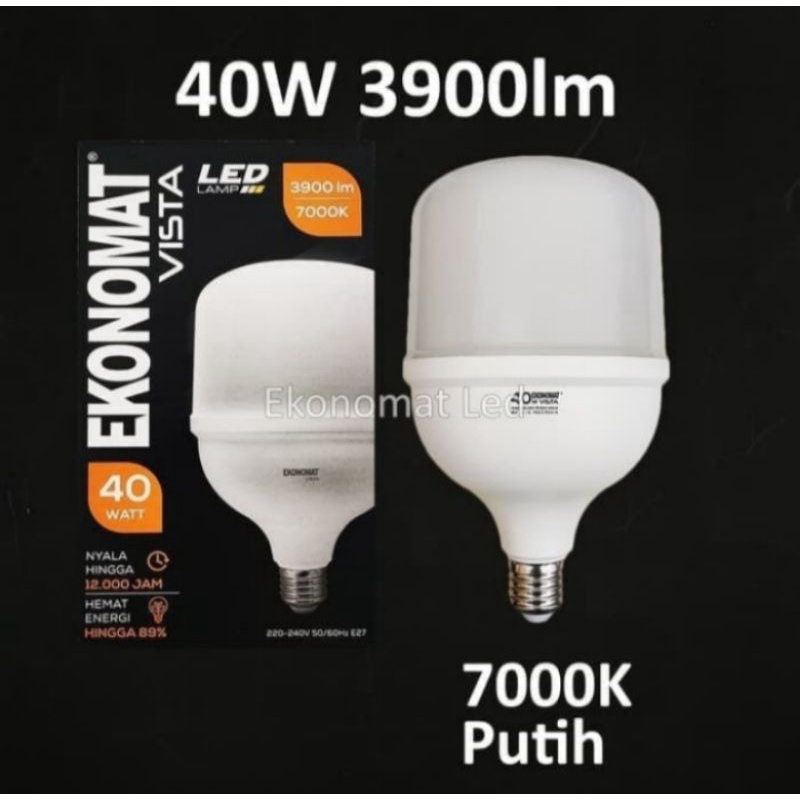 Jual Lampu led bohlam led bulb ekonomat vista 40 watt | Shopee Indonesia