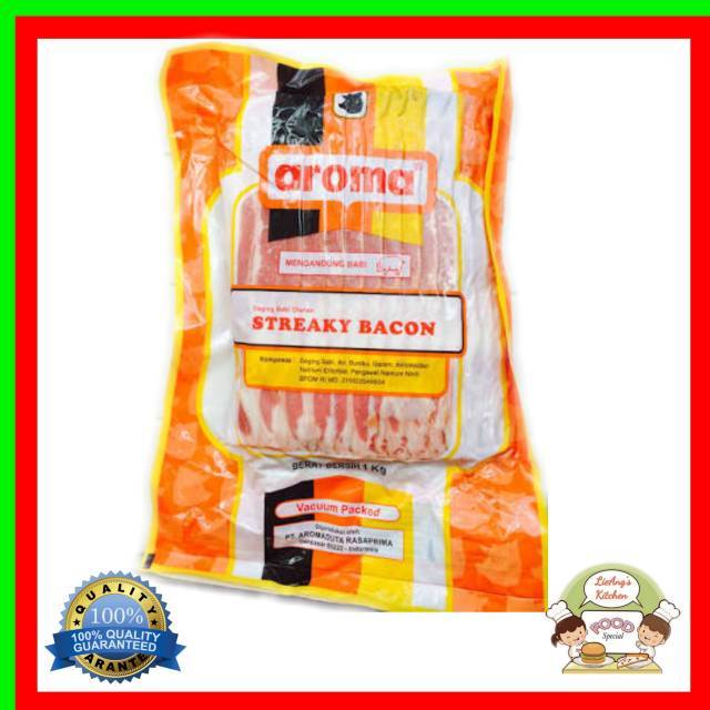 Jual Bacon steaky aroma pork bacon back bacon slice 1kg asli bali ...