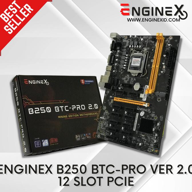 Jual Komponen Komputer Enginex B250 Btc-Pro 12 Slot Intel Lga1151 Ddr4 Atx Mining Motherboard ...