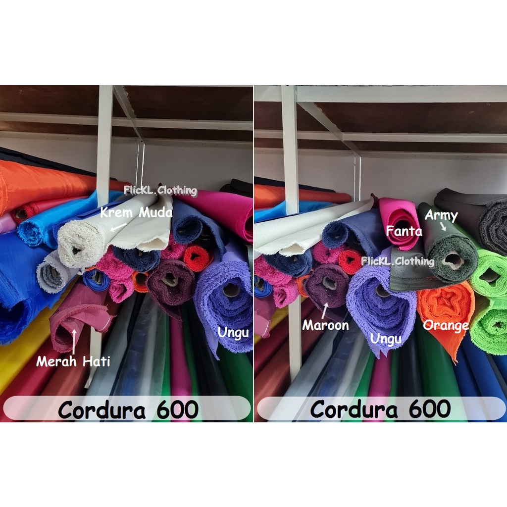 Jual Bahan Kain Parasut Cordura Nylon Nilon 600D Parasit Cordura 600D ...