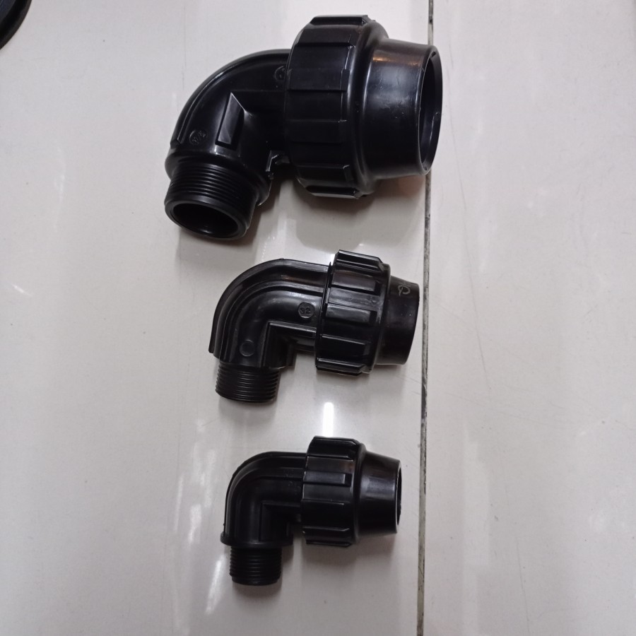 Jual FITING HDPE MALE Thread ELBOW COMPRESSION PP 40×1 1/2 MM | Shopee ...