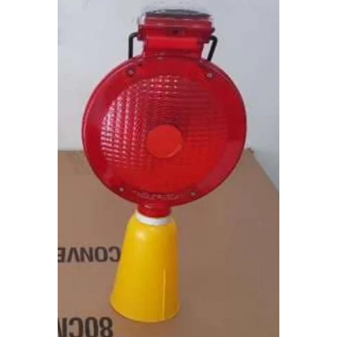 Jual lampu kerucut strobelight atas kuning,warning light solar traffic ...